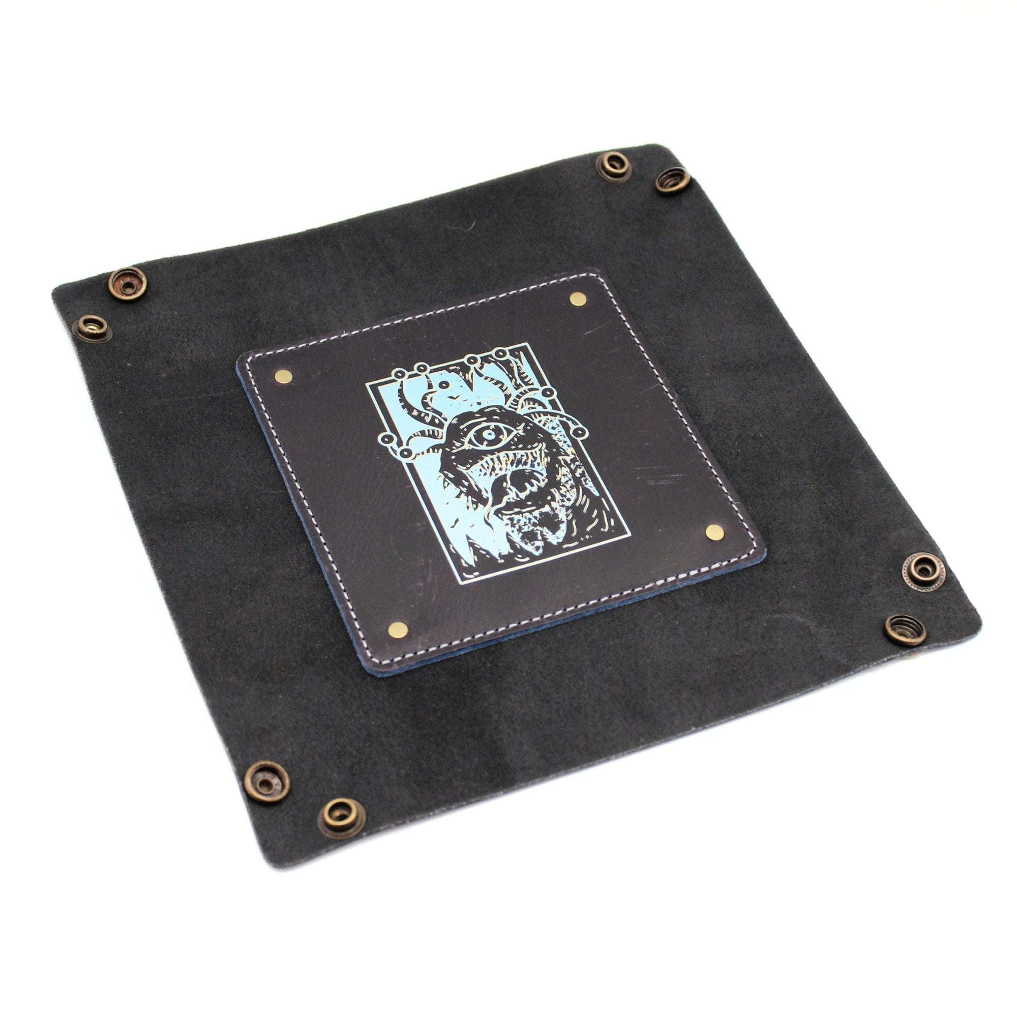 The Dark Beholder Dice Rolling Tray | TTRPG and DnD Leather Accessory ...