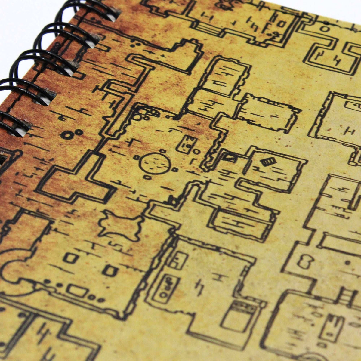 Dungeon Map Leather Spiral Notebook | For TTRPG and DnD Gamers – 12 ...